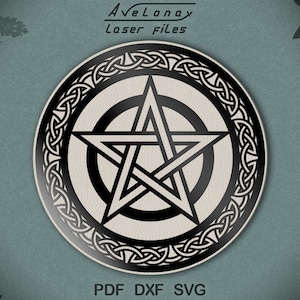 Pentagram Svg, Wiccan Ornament Laser Cut File, Christmas Tree Ornament ...