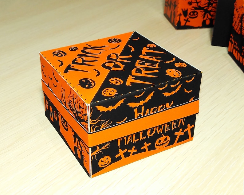 PDF Halloween Gift Boxes 2"x2" and 3"x3" Instant Download Halloween ...