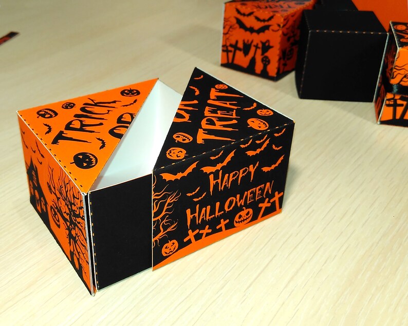 PDF Halloween Gift Boxes 2"x2" and 3"x3" Instant Download Halloween ...