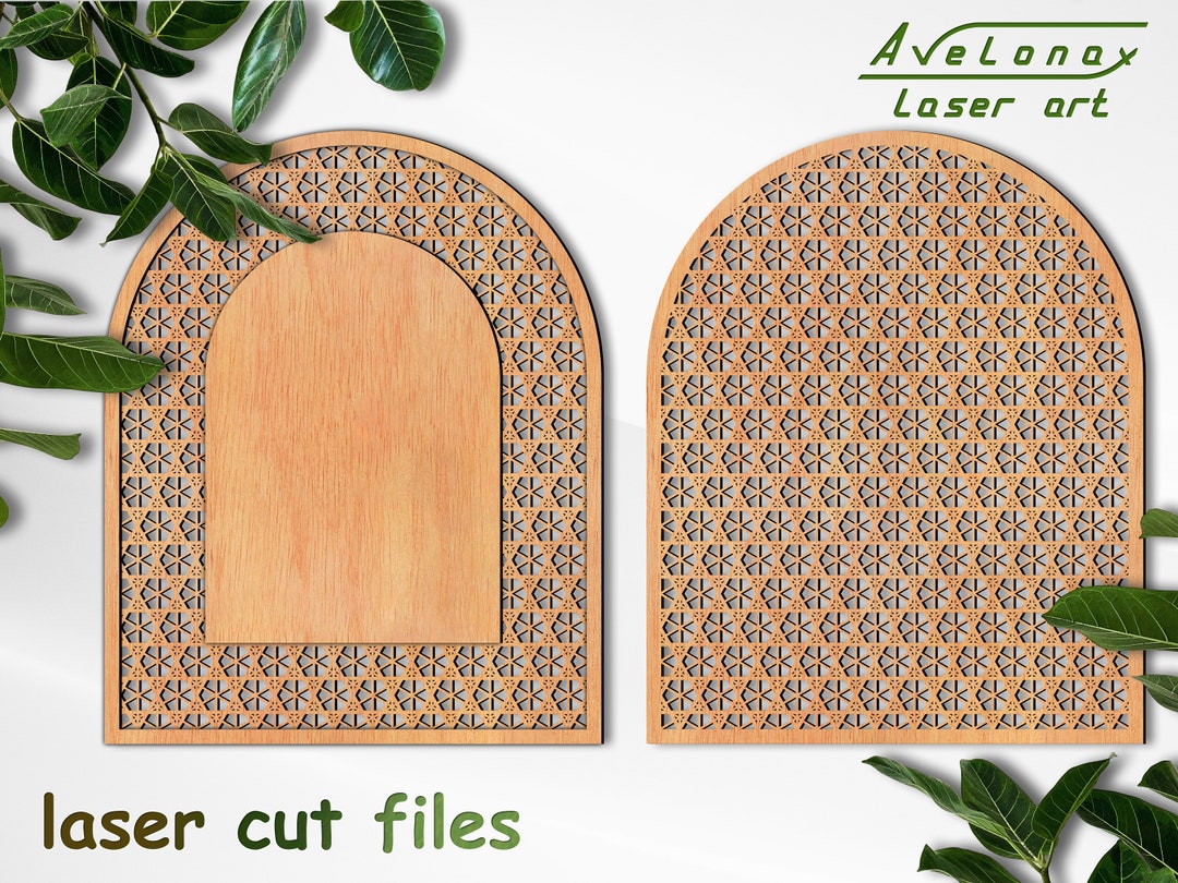 Arco de ratán svg, Archivo de corte láser de ornamento geométrico de ...