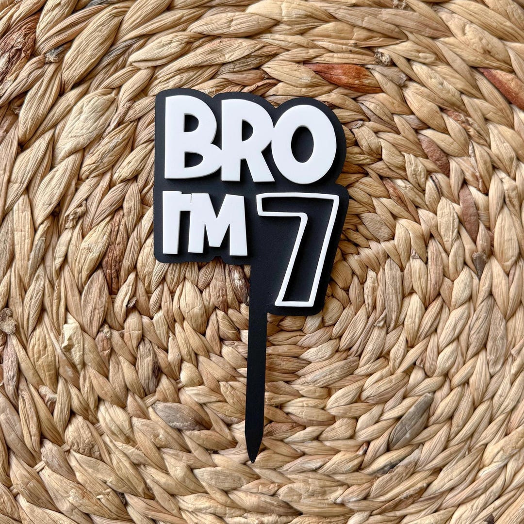 Custom Cake Topper | Birthday Party Decor | Bro It’s My | Boys Birthday ...