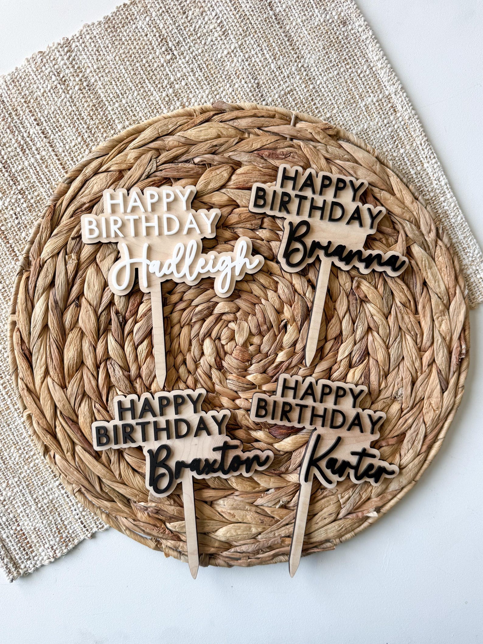 Happy Birthday Cake Topper | Birthday Party Decor | Girls Birthday ...