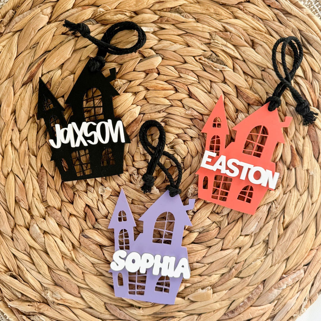 Personalized Halloween Basket Tags – Custom Boo Basket Name Tags ...