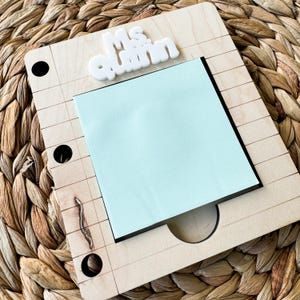 Teacher Gift | Note Pad Holder | Custom Notepad Gift | Christmas Gift ...