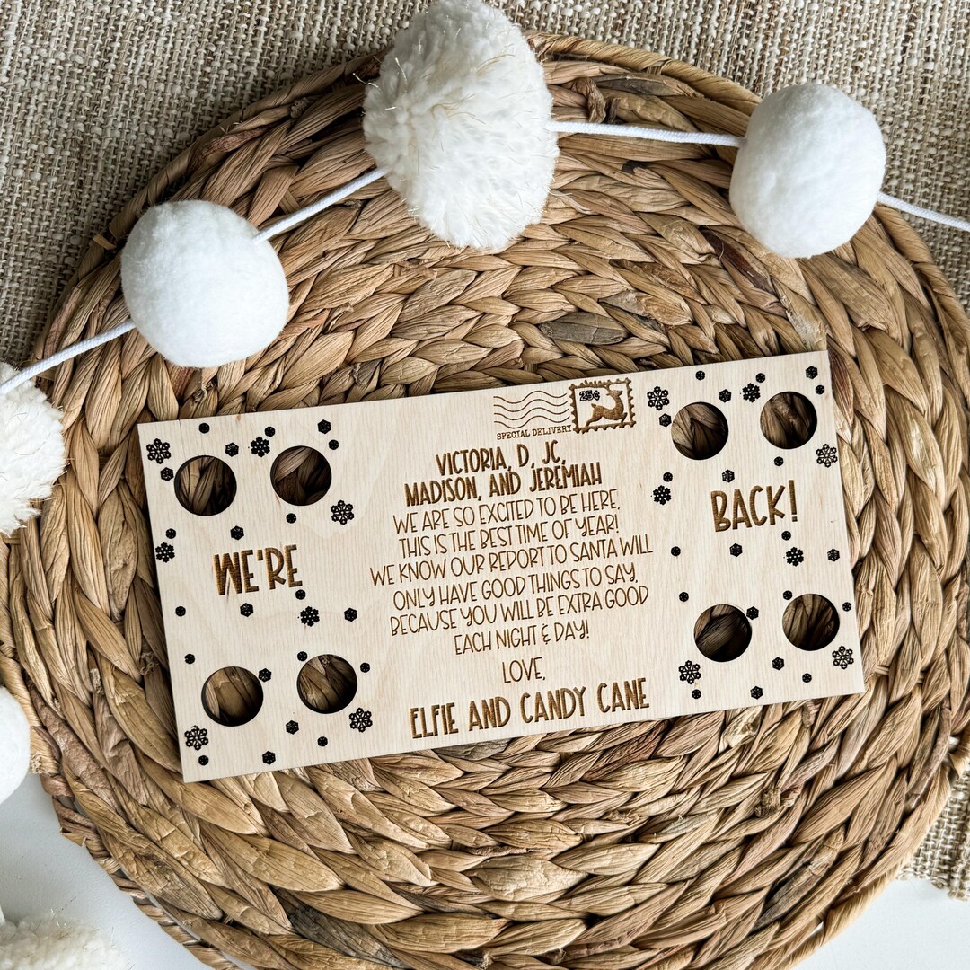 2 Elf Arrival Letter | Two Elves | Christmas Decor | Double Postcard ...