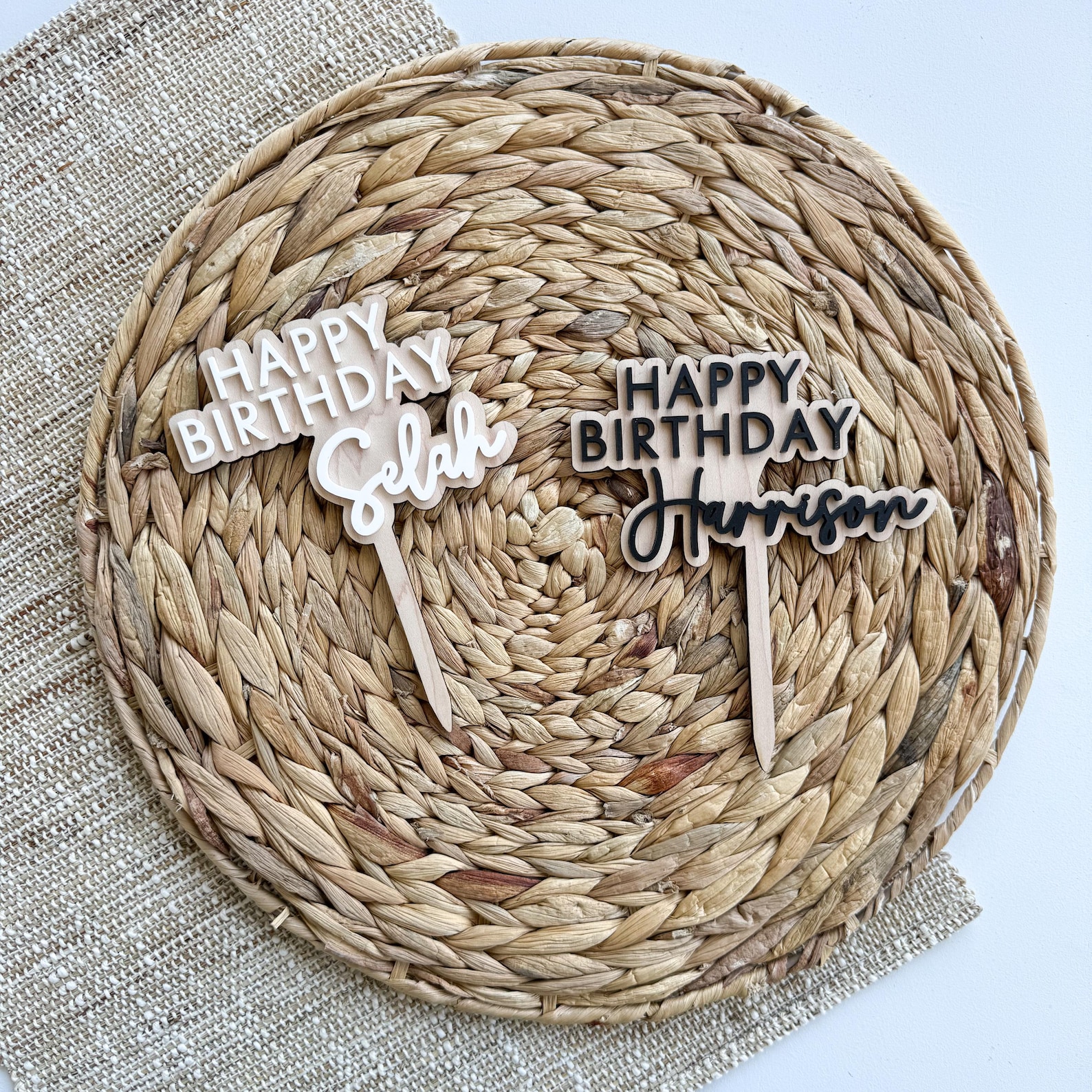 Happy Birthday Cake Topper | Birthday Party Decor | Girls Birthday ...
