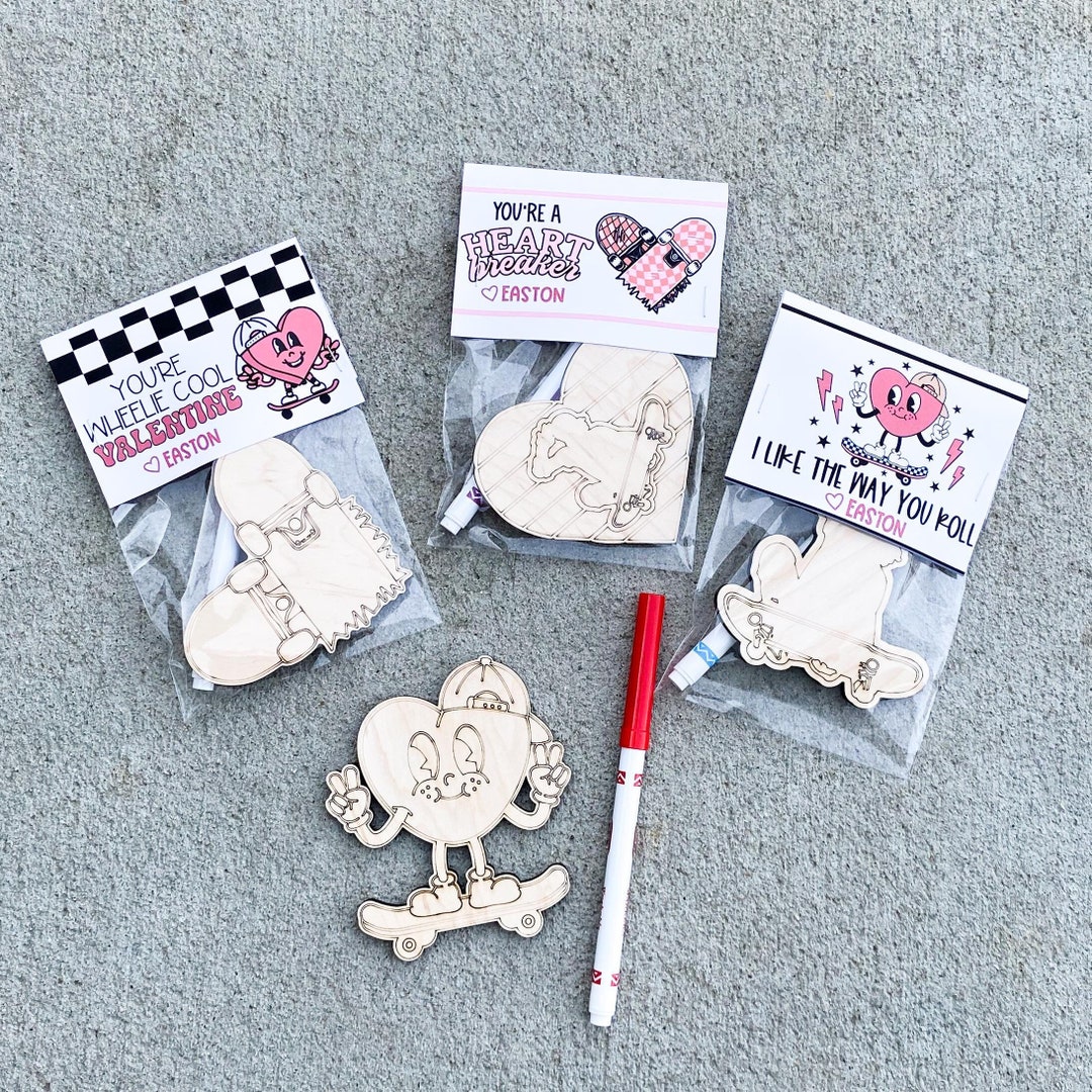 Skateboard Valentine Cards | Kids Valentine's Day Party | Class Gifts ...