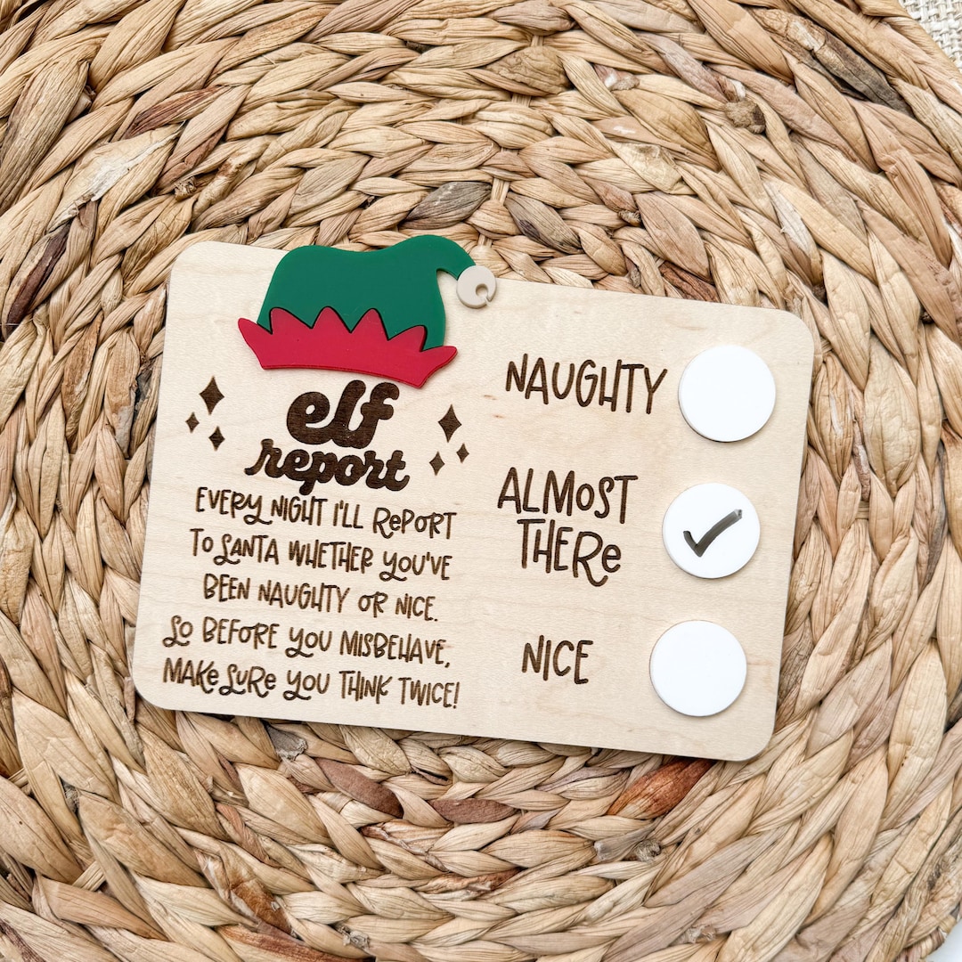 Elf Report Card | Elf Decor | Custom Elf Message | Christmas Holiday ...