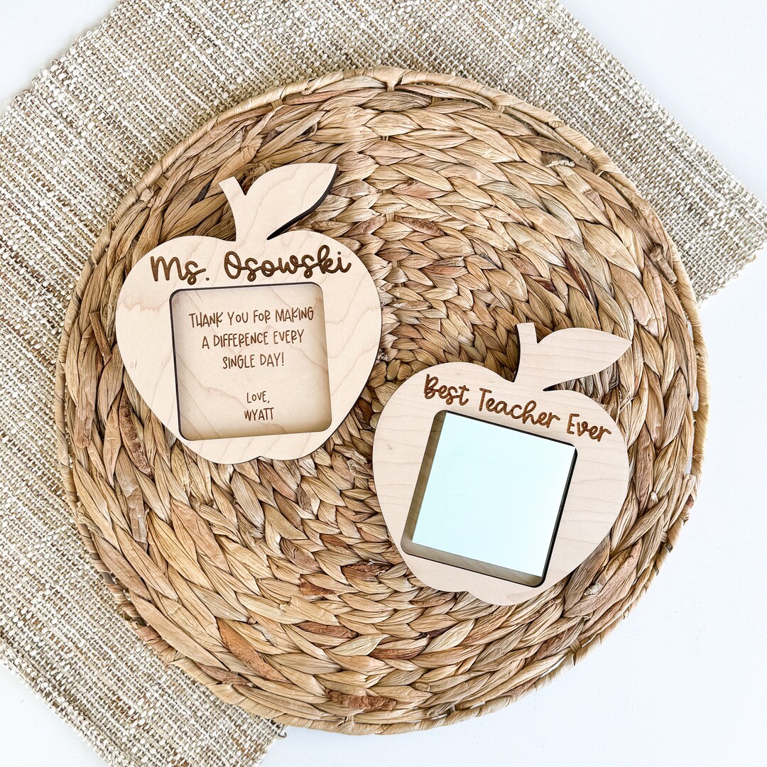 Custom Apple Sticky Note Holder | Teacher Appreciation | Gift for ...