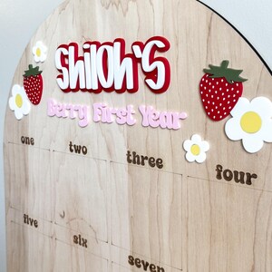 First Year Photo Board | Berry First Birthday | Monthly Milestones ...