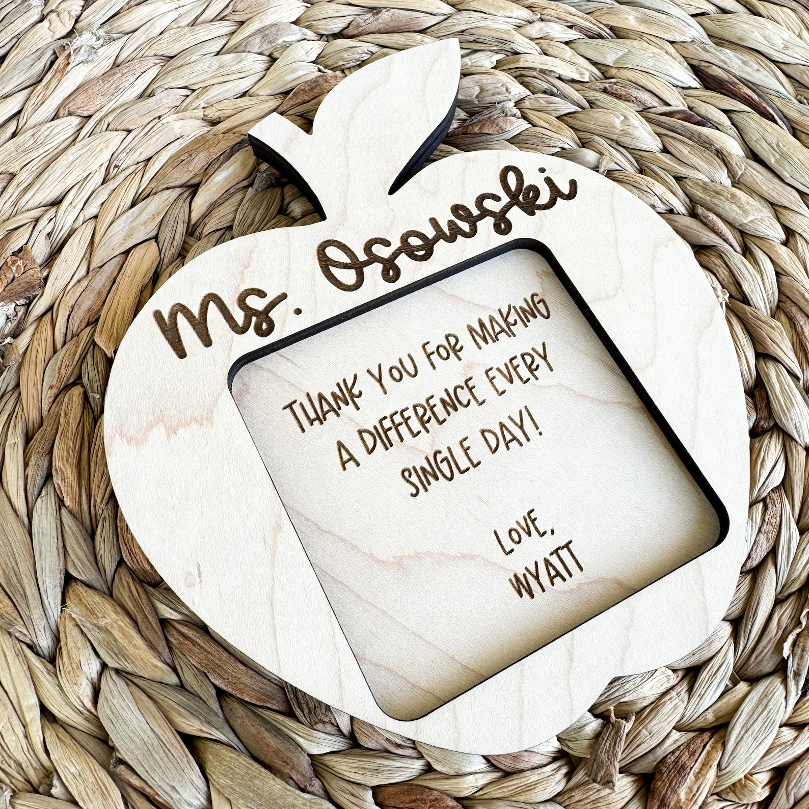 Custom Apple Sticky Note Holder | Teacher Appreciation | Gift for ...