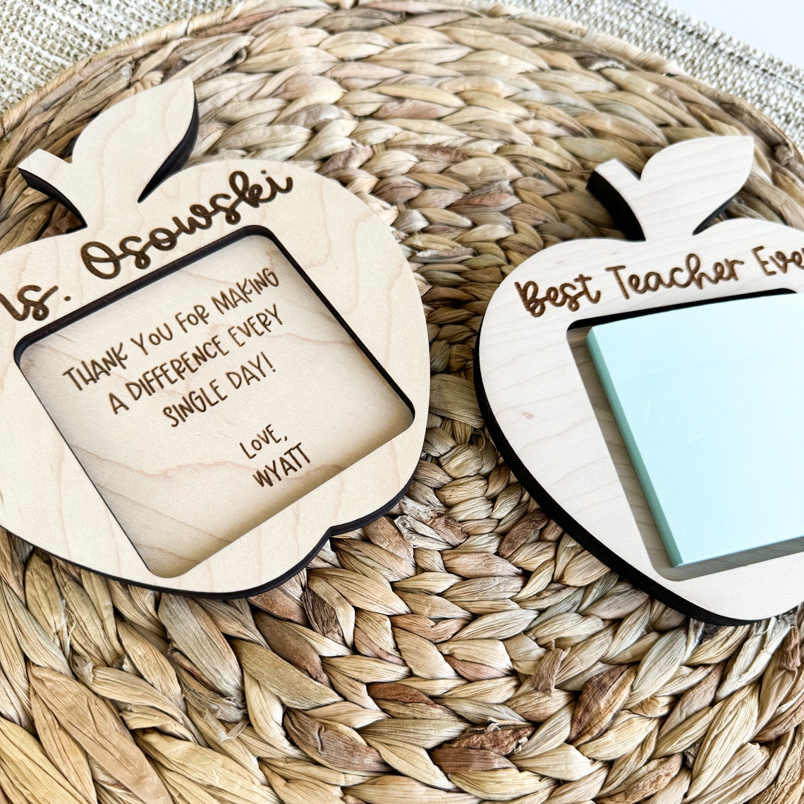 Custom Apple Sticky Note Holder | Teacher Appreciation | Gift for ...