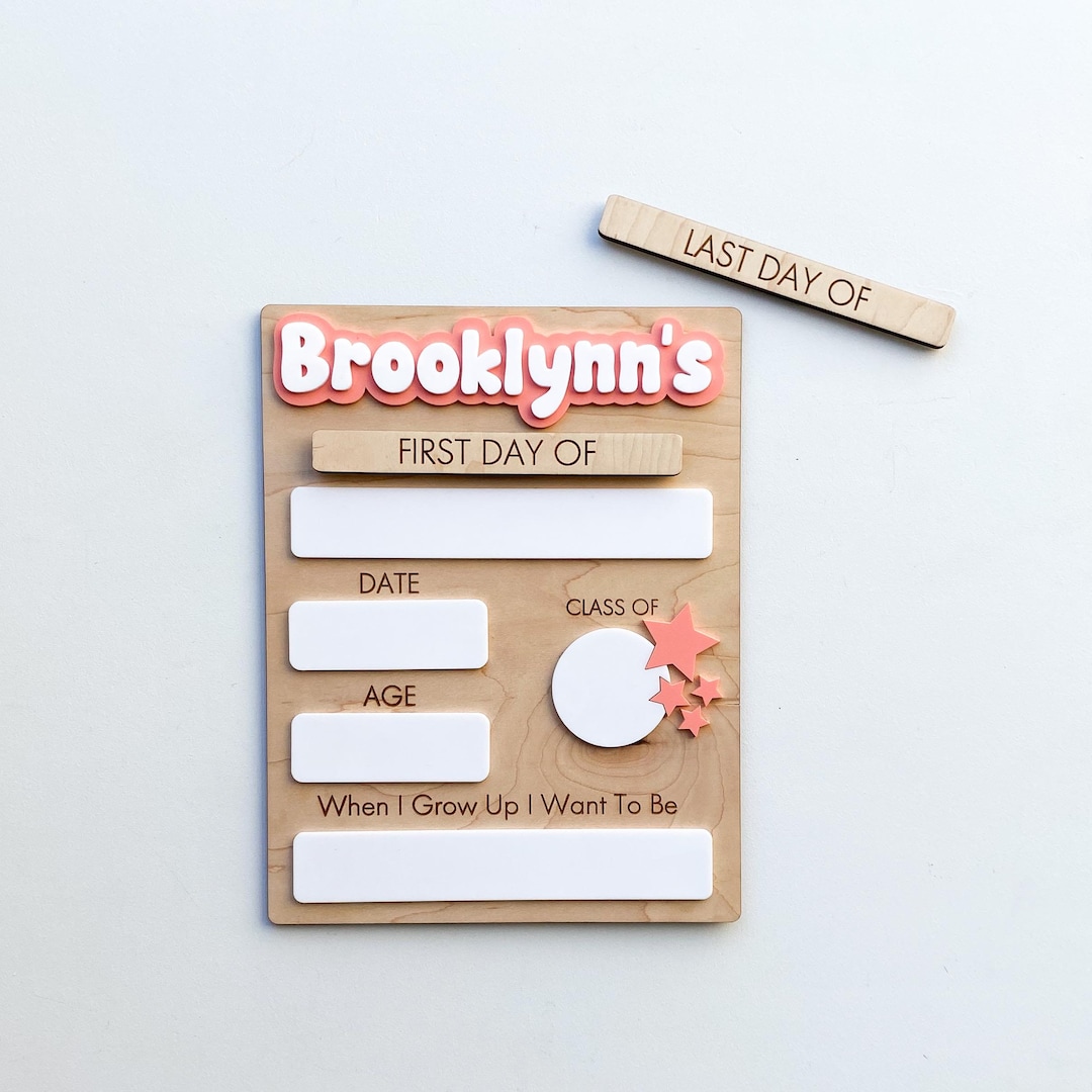 Back to School Sign | Star First Day of School Sign for Kids | Last Day ...