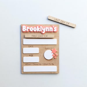 Back to School Sign | Star First Day of School Sign for Kids | Last Day ...