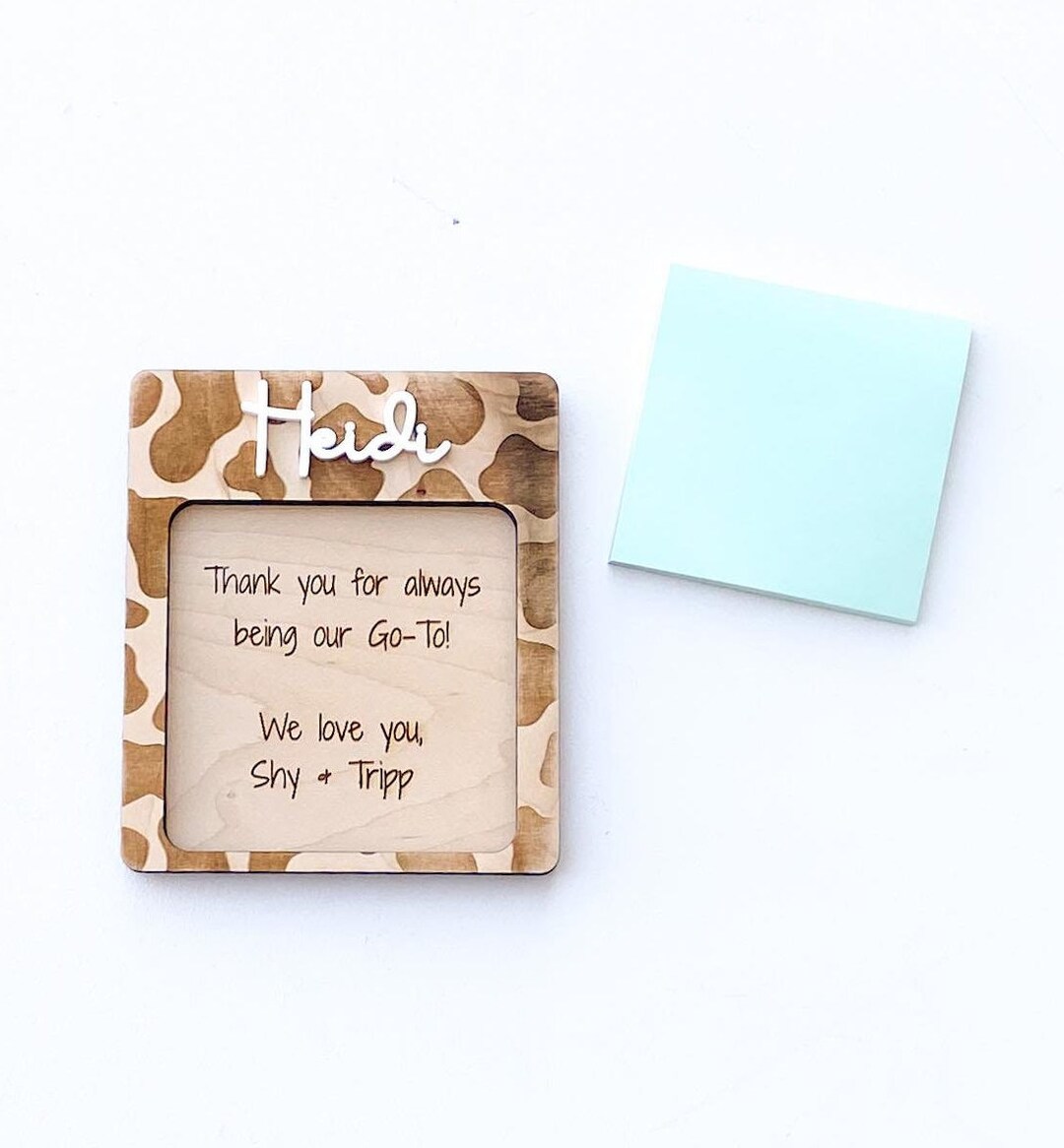 Cow Print Sticky Note Holder | Cowboy| Rodeo | Cattle Brand Gift ...