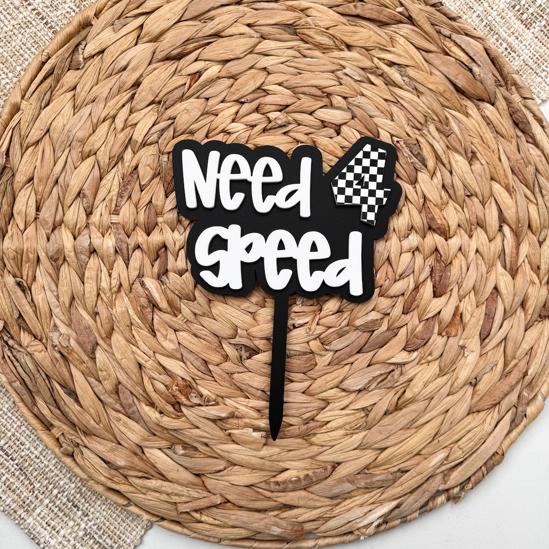 Need 4 Speed Party Cake Topper | Birthday Party Decor | Racing | Boys ...