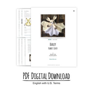 Barley the Rabbit Lovey Crochet Pattern - PDF Instant Download - Etsy