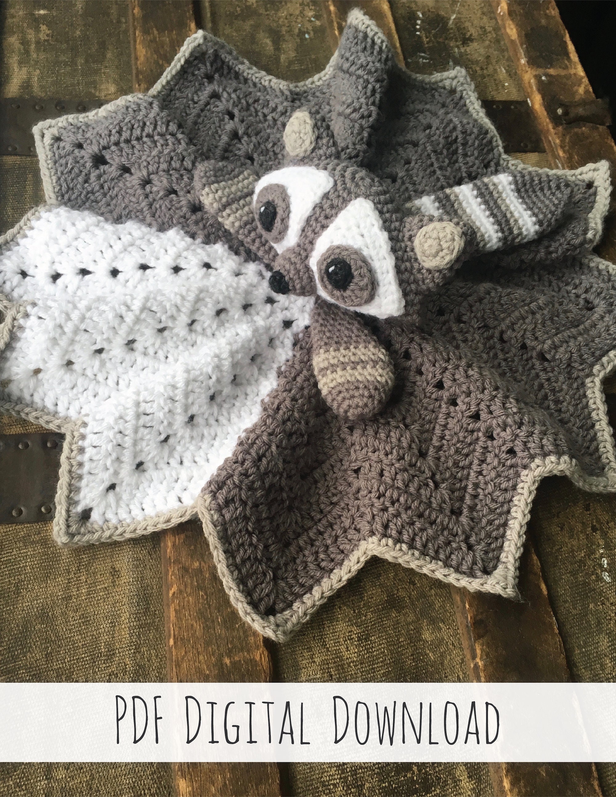 Twig the Raccoon Lovey Crochet Pattern Standard Version - Etsy