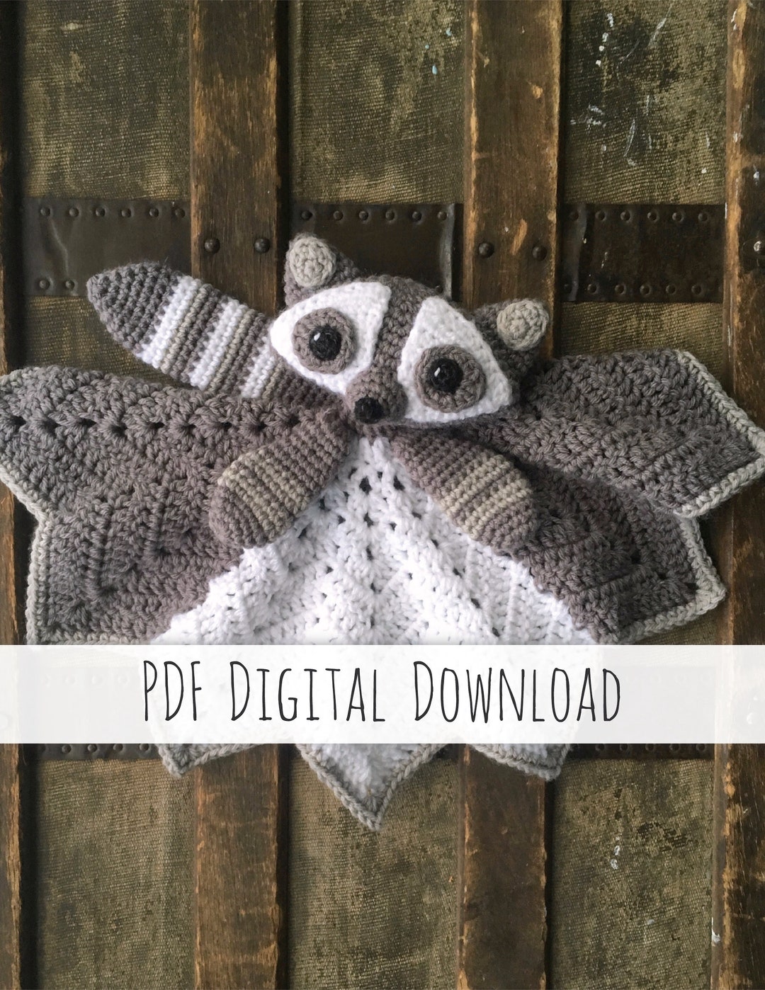 Twig the Raccoon Lovey Crochet Pattern - Standard Version - PDF Instant ...