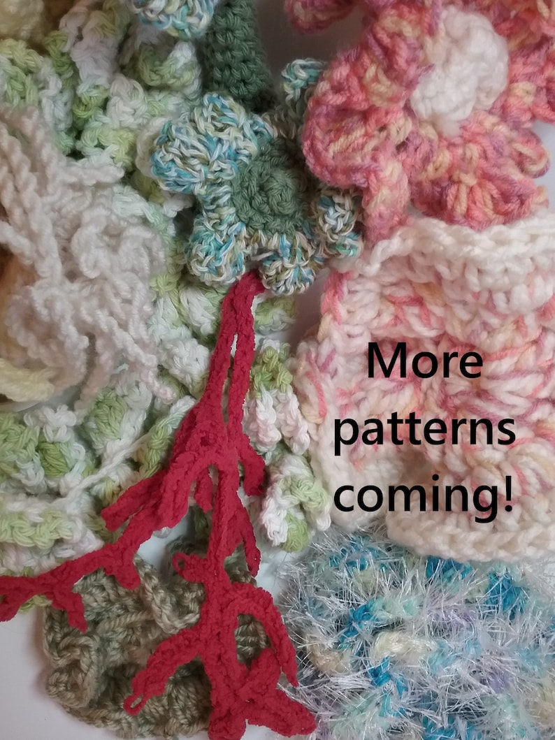 5 Coral Reef Crochet Patterns Amigurumi Hyperbolic All for one | Etsy