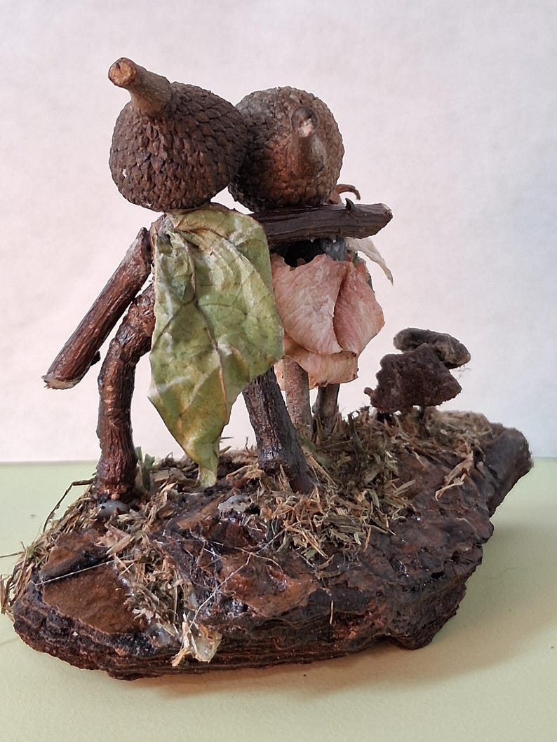 New Parents With Baby Acorn People Forest Folk One of a Kind Handmade ...
