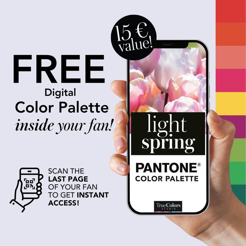 Light Spring Color Palette Fan for Shopping - Etsy