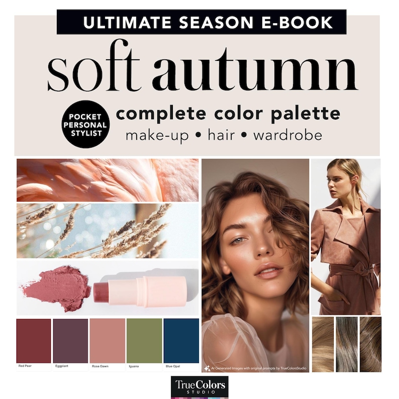 Soft Autumn Season Color Analysis Guide Autumn Makeup Palette Hair