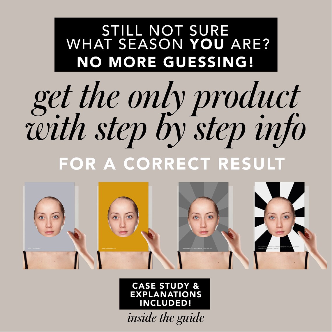 Color Analysis Kit Printable Frames Seasonal Color Analysis Frames ...