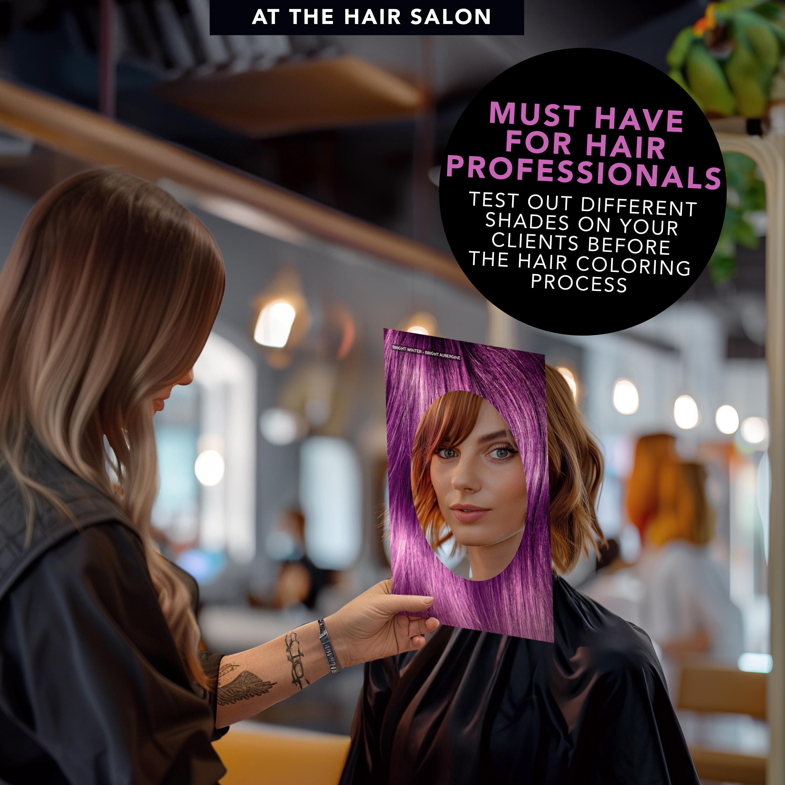 Color Analysis Hair Printable Hair Frames for Color Analysis Hair Color ...