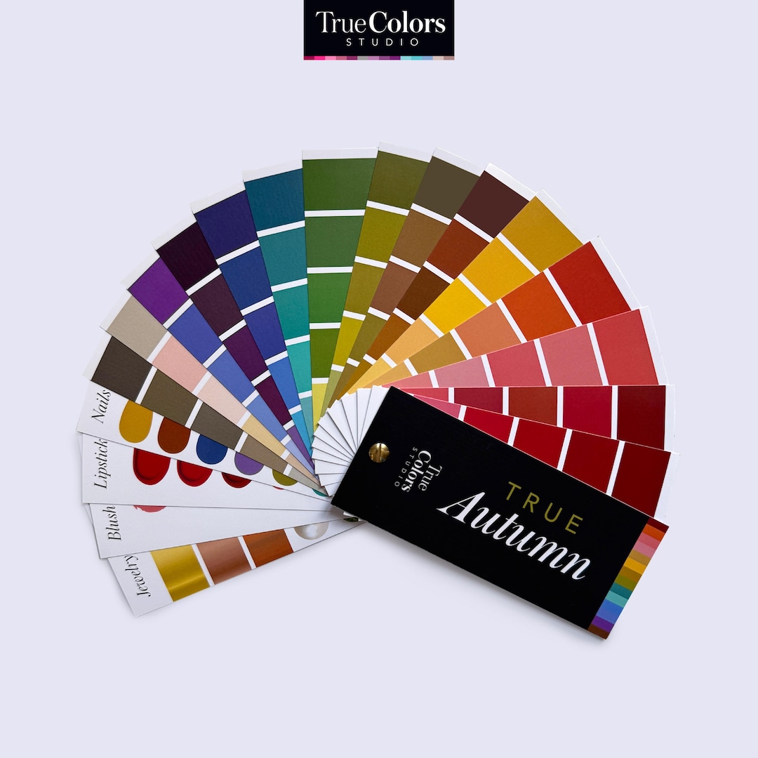 True Autumn Color Palette Fan for Shopping - Etsy