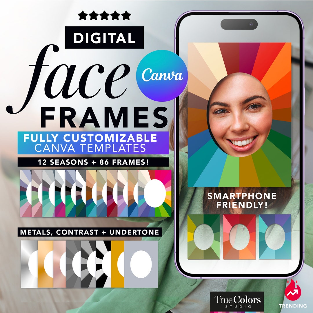 Color Analysis Canva Frames Templates Seasonal Virtual Frames Canva ...