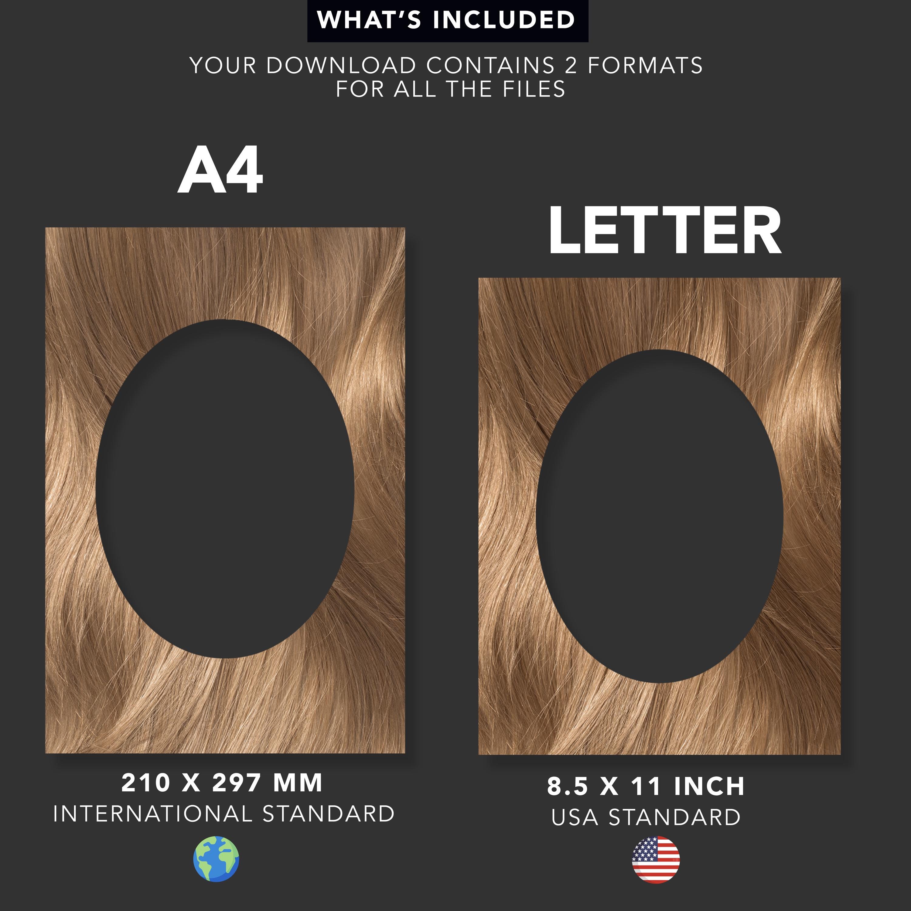 Color Analysis Hair Printable Hair Frames for Color Analysis Hair Color ...