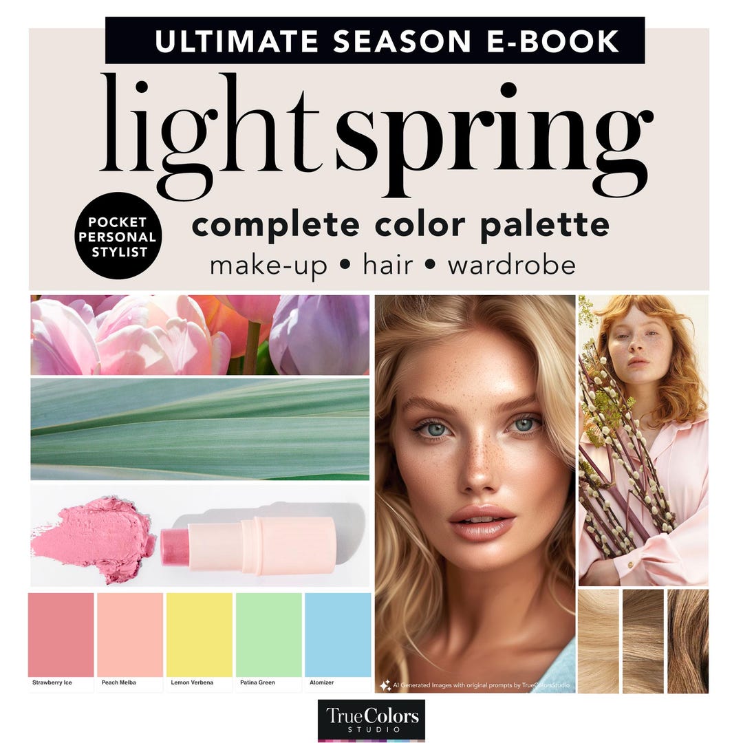 Light Spring Season Color Analysis Guide Light Spring Makeup Palette ...