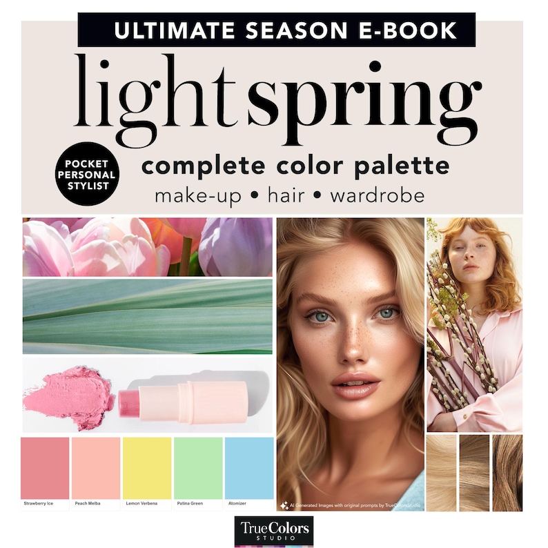 Light Spring Season Color Analysis Guide Light Spring Makeup Palette ...