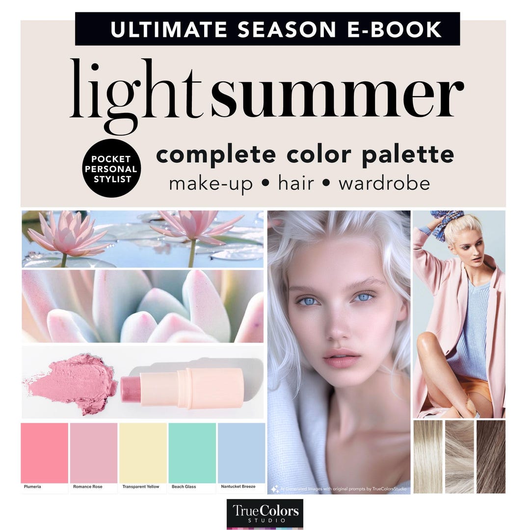 Light Summer Season Color Analysis Guide Light Summer Makeup Palette ...