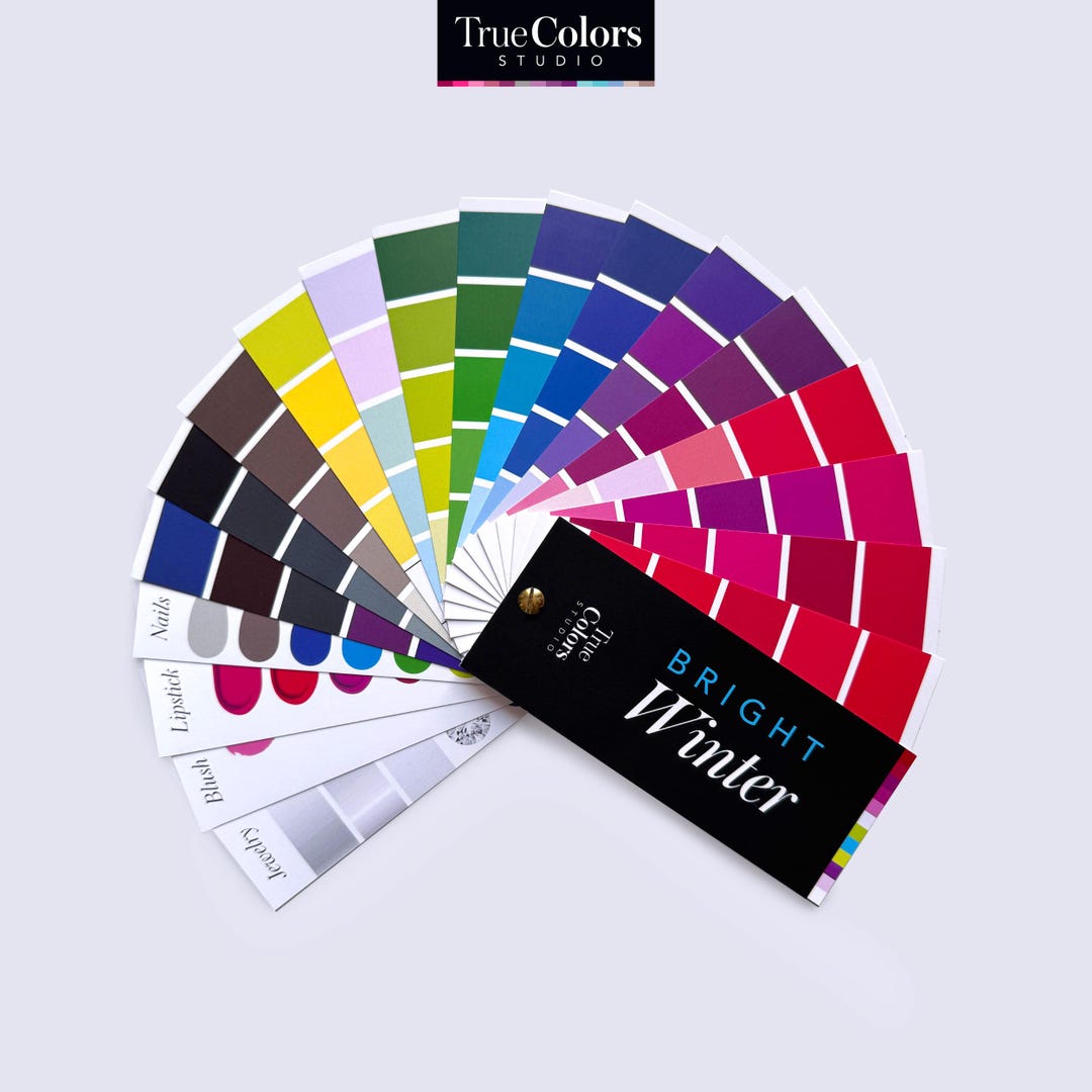 Bright Winter Color Palette Fan for Shopping - Etsy