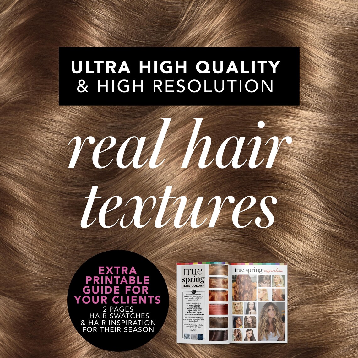 Color Analysis Hair Frames Canva Templates Hair Color Drapes Swatches ...