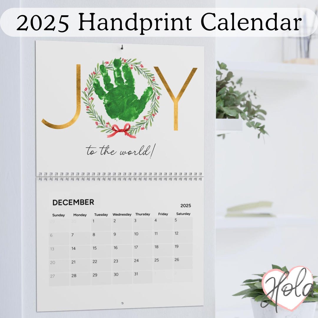 Handprint Calendar Craft (2025) to Add Hand Prints With Kids, Baby ...
