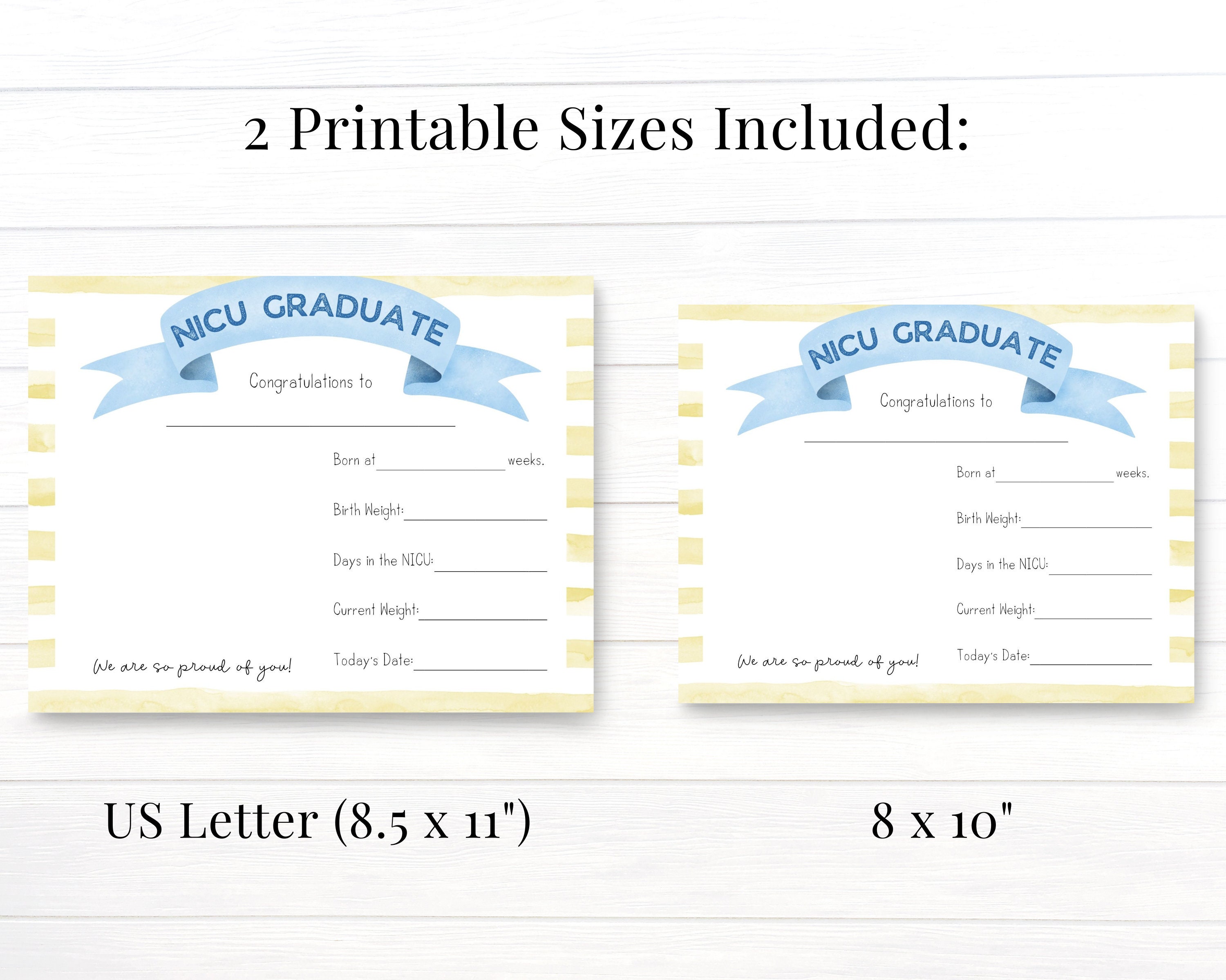 NICU Graduate Sign Keepsake for Mom and Dad Baby Footprint - Etsy