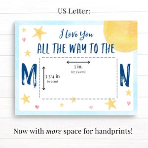 I Love You to the Moon Handprint Craft for Baby, Toddlers, or Preschool ...