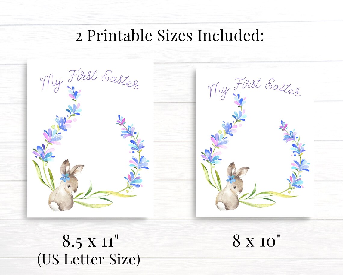 My First Easter Keepsake Printable Easter Bunny Footprint Art - Etsy