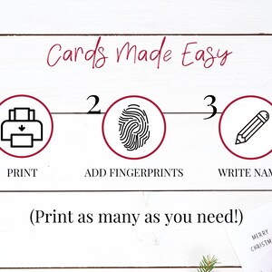 Christmas Thank You Cards for Teachers, Christmas Lights Fingerprint ...