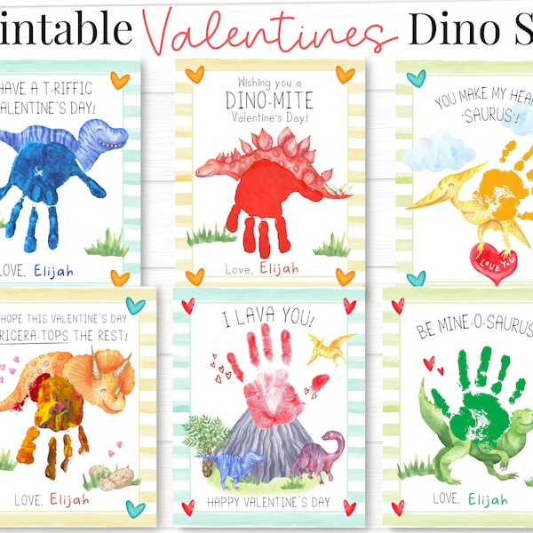 Dinosaur Valentine - Etsy