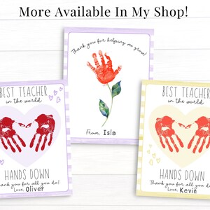 End of Year Teacher Gift, Personalized Card Craft for Preschool ...