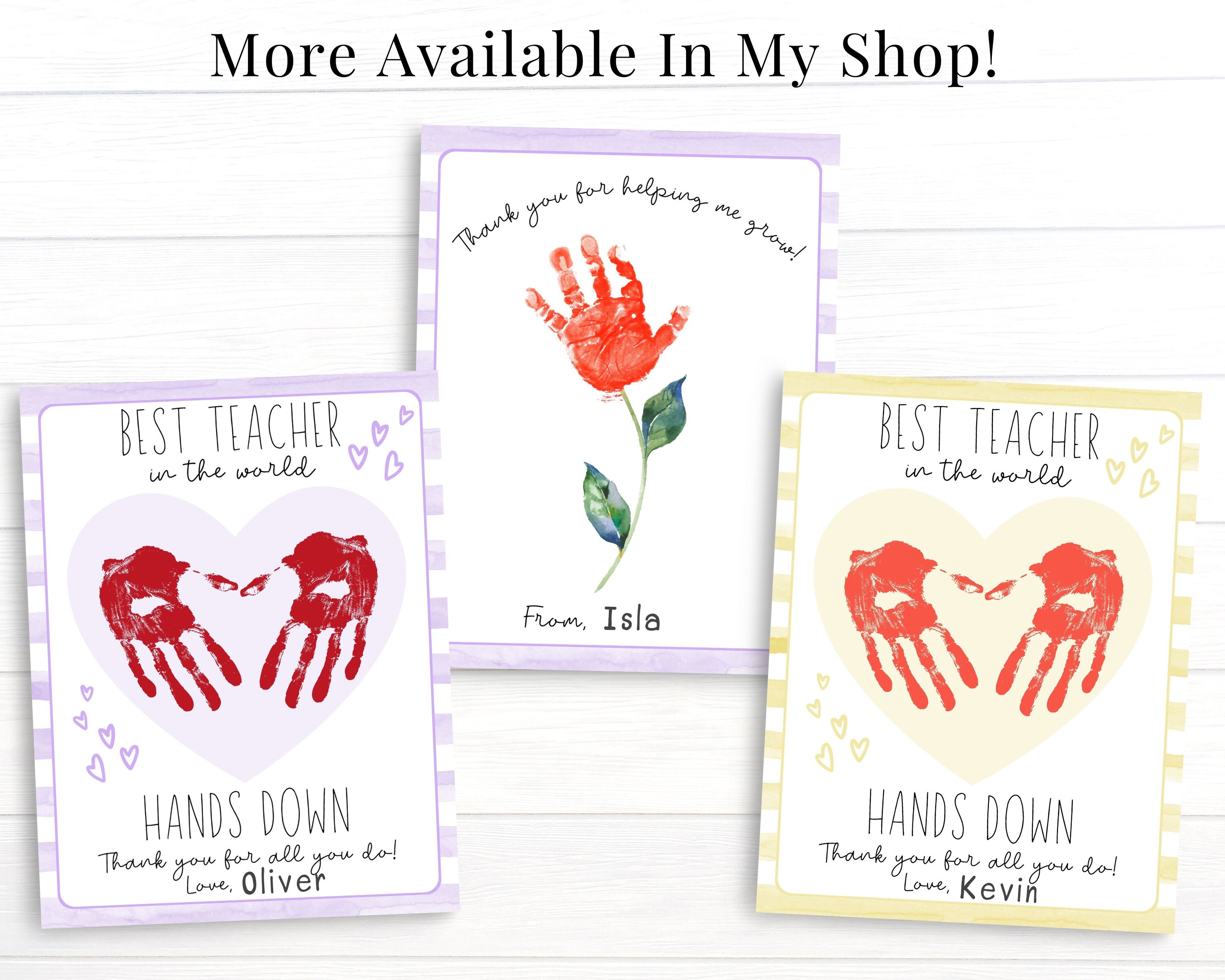 End of Year Teacher Gift Personalized Card Craft for | Etsy