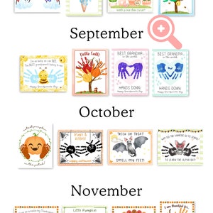 Kids Handprint Art Bundle for Preschool Daycare or Homeschool, Full ...