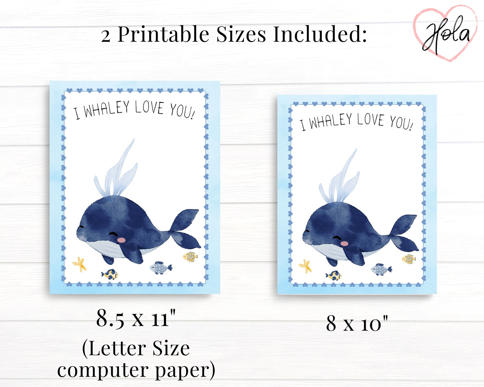 Printable Handprint Craft Kit for Kids, I Whaley Love You, Cute Toddler ...