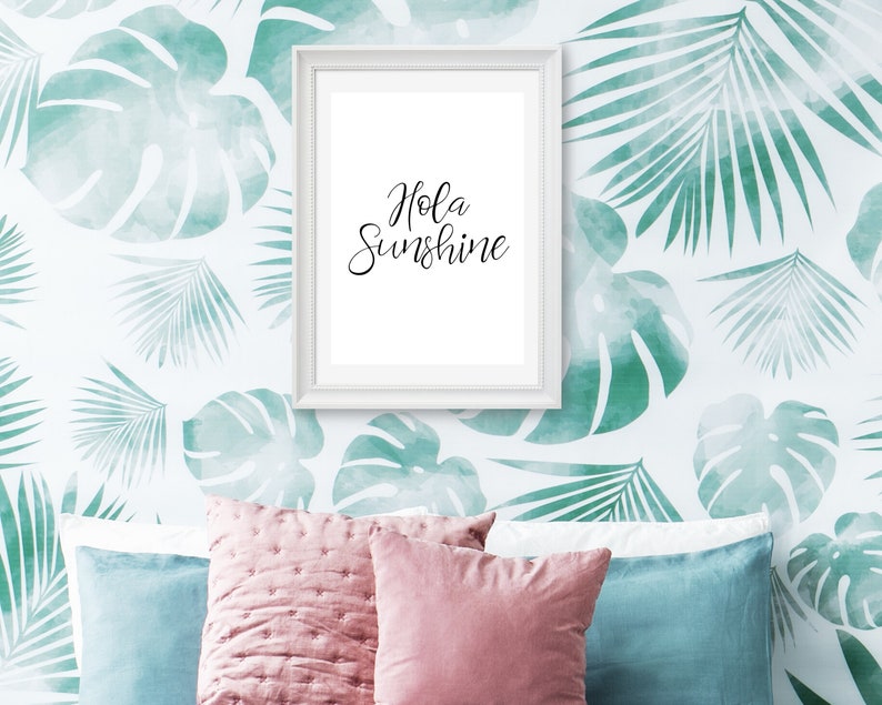 Hola Sunshine Calligraphy Art Nursery Wall Art Gender | Etsy