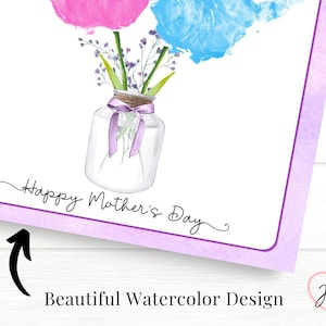 Mothers Day Handprint Flower, Personalize Gift for Mom From 2 Kids ...