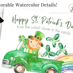 St Patricks Day Thumbprint Art Craft, Fingerprint Preschool Toddler ...